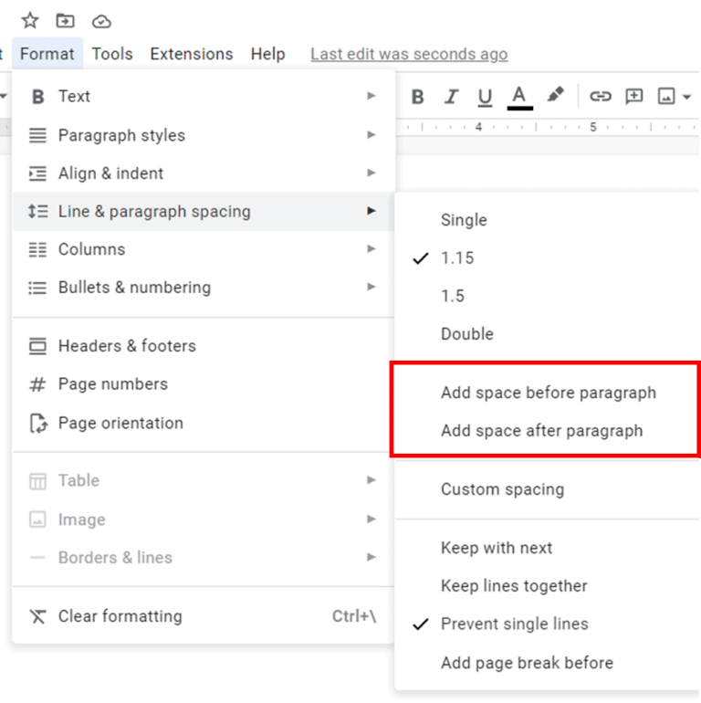 How to Change Spacing in Google Docs?