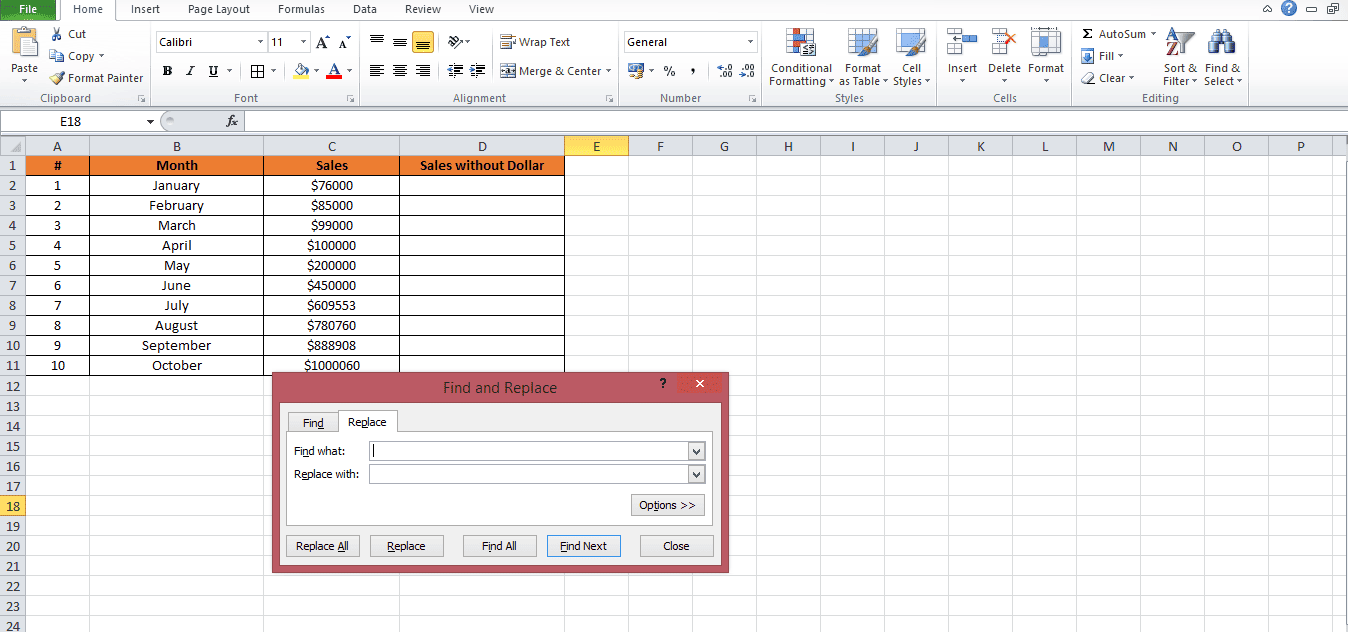 How to Remove Dollar Sign in Excel (5 Easy Ways)