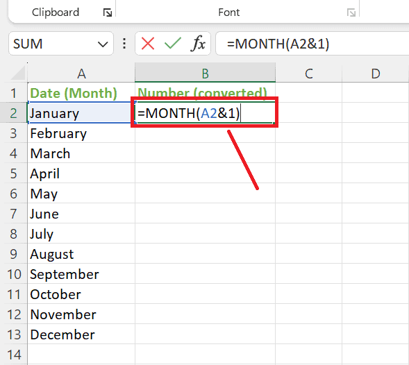 How To Convert Month Name To Number In Excel Learn In 3 Simple Ways
