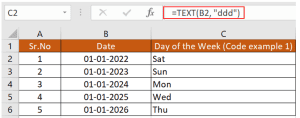 Get Day Name from Date in Excel (3 Easy Formulas)